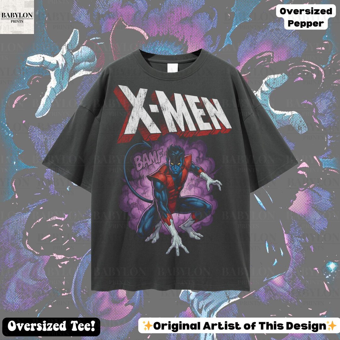 Oversized Nightcrawler X-men Shirt: Vintage Marvel Mutant Tee, Marvel ...