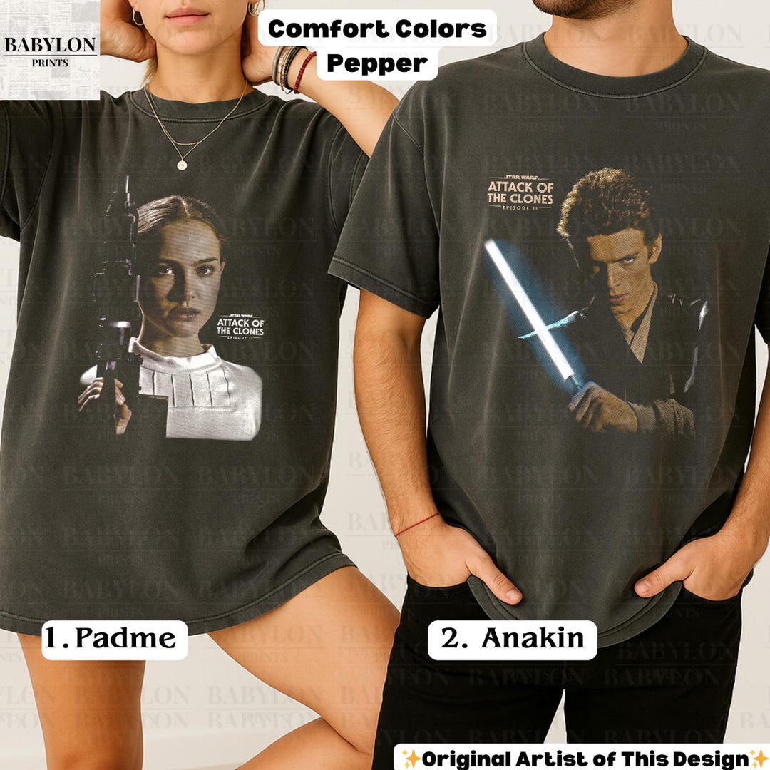 Retro Anakin and Padme Star Wars Shirt, Anakin Skywalker Padme Amidala ...