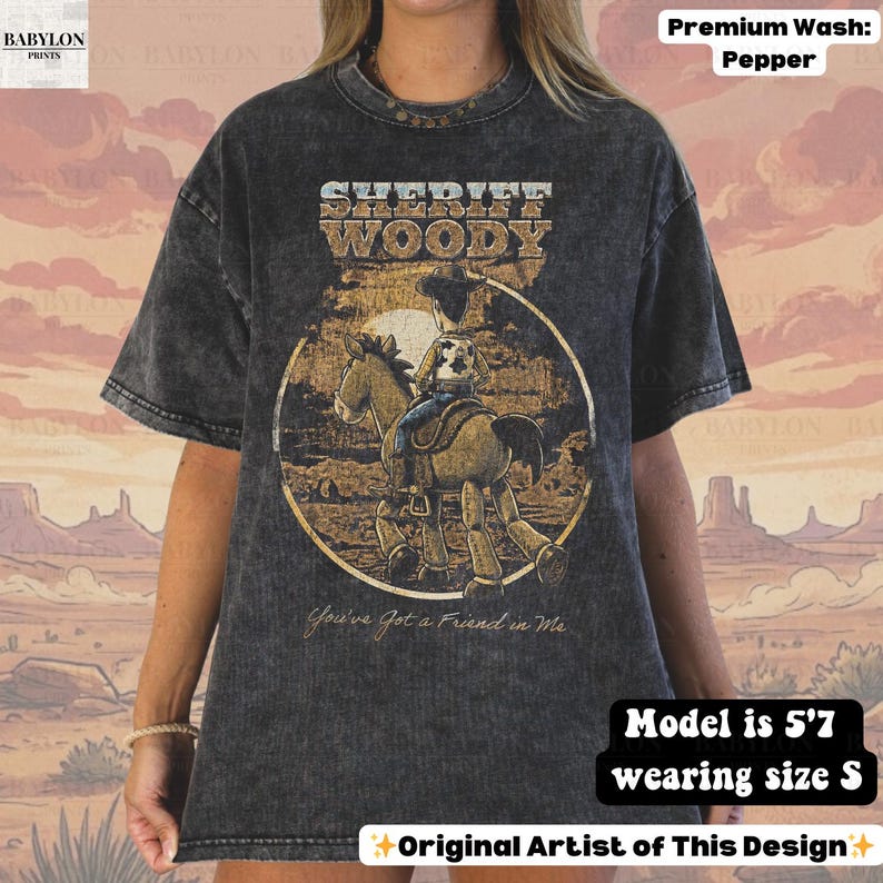 Oversized Toy Story Woody Shirt: Sheriff Woody Bullseye Disney Hoodie ...