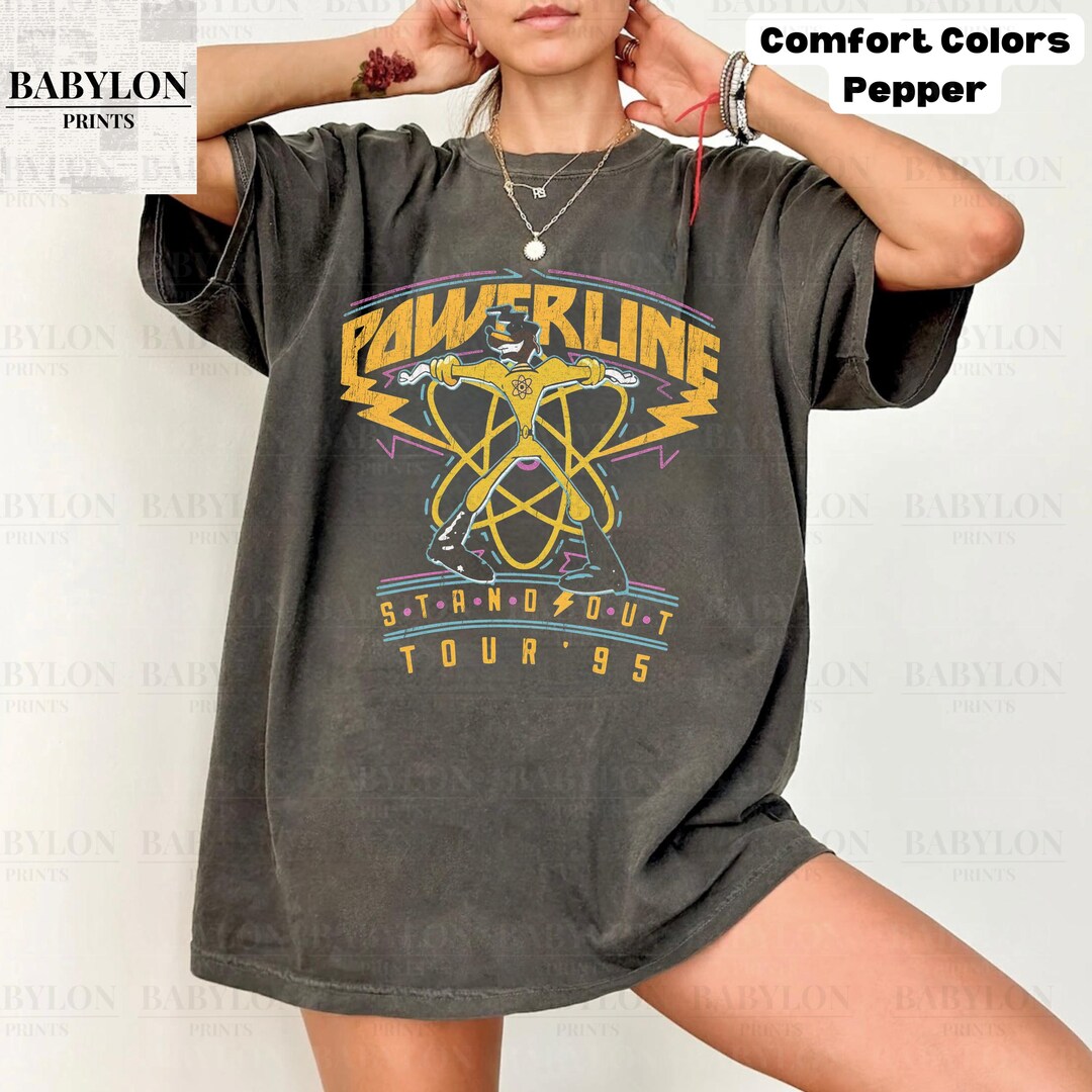 Retro Disney Goofy Powerline Stand Out Tour 95 Shirt, Max Goofy Roxanne ...