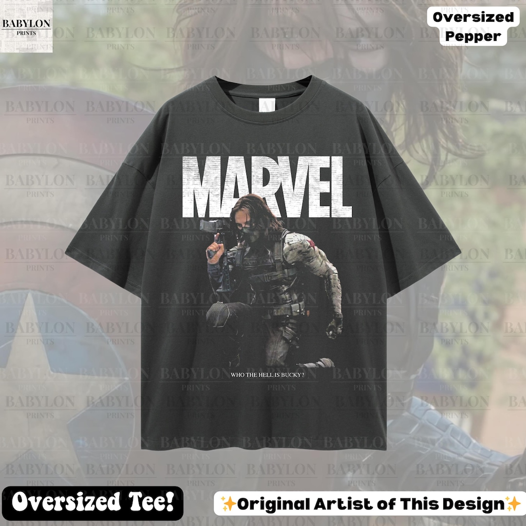 Oversized Winter Soldier T Shirt Bucky Barnes Vintage Shirt Retro ...