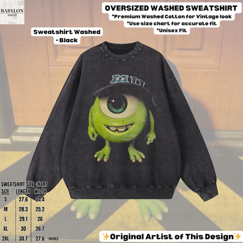 Oversized Disney Mike Wazowski Monsters Inc Shirt: Funny Disney Shirt ...