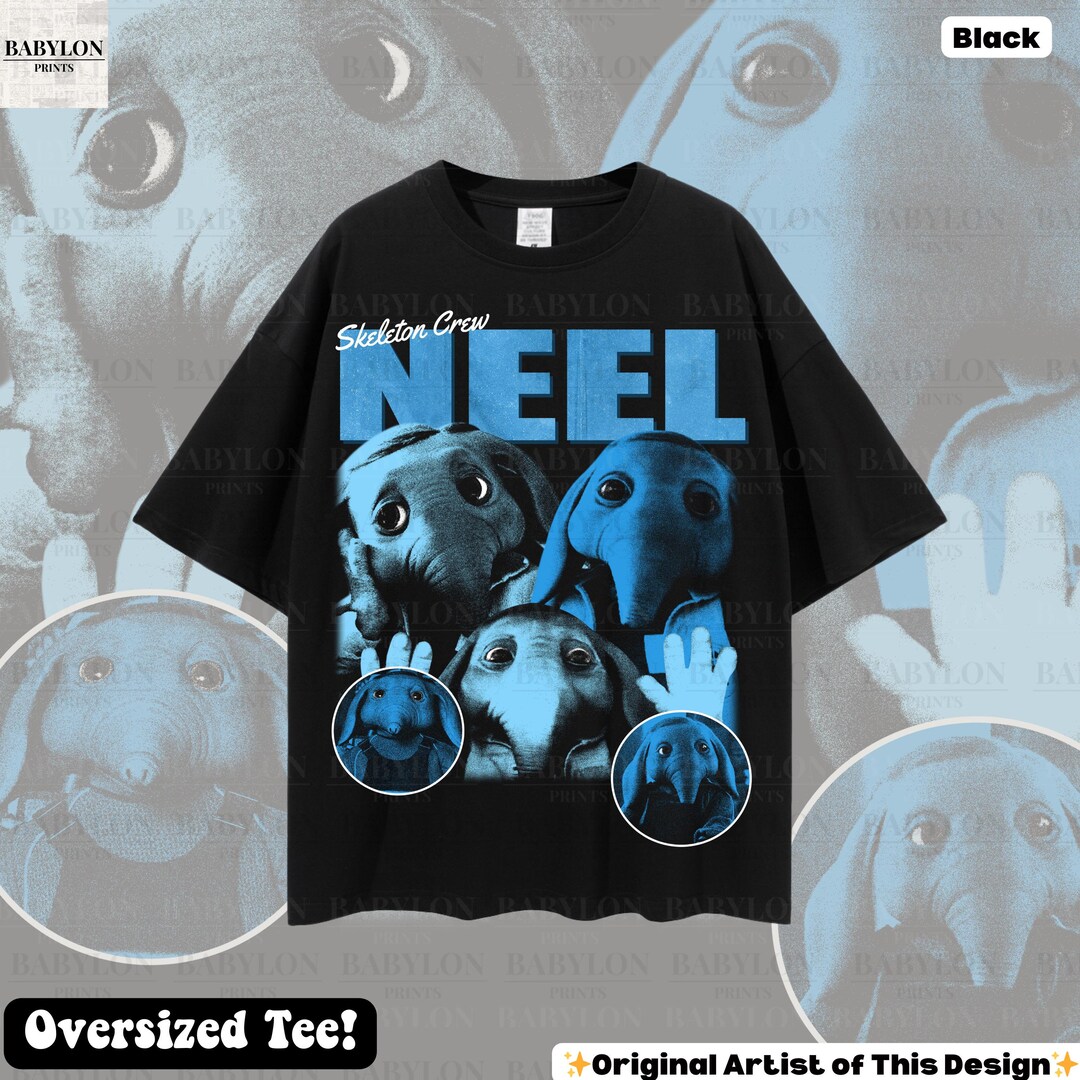 Oversized Neel Skeleton Crew Shirt Star Wars Shirt Vintage Disney Neel ...