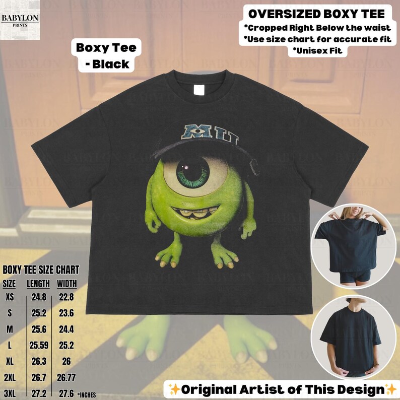Oversized Disney Mike Wazowski Monsters Inc Shirt: Funny Disney Shirt ...