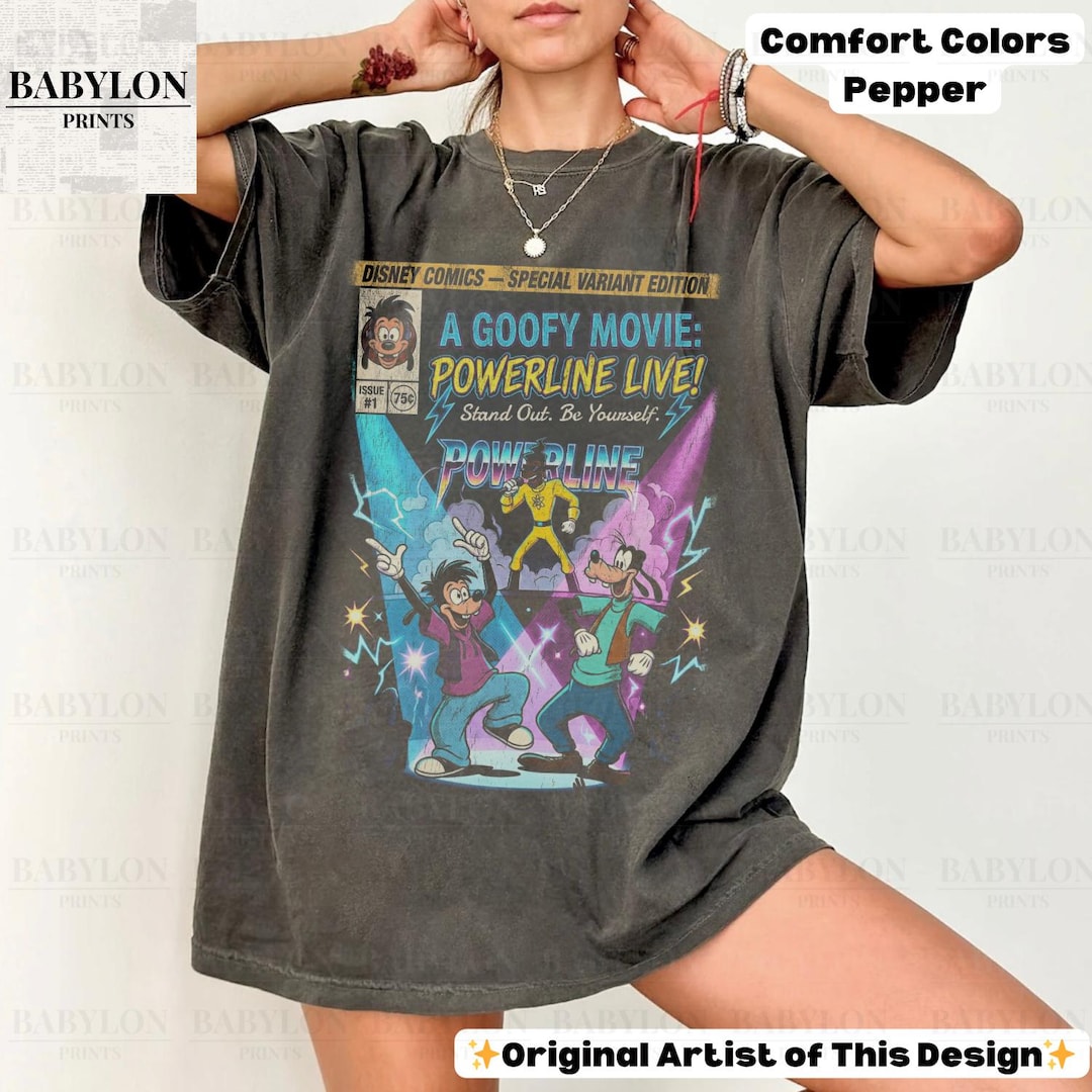 Vintage Disney A Goofy Movie Powerline Stand Out World Tour Shirt ...