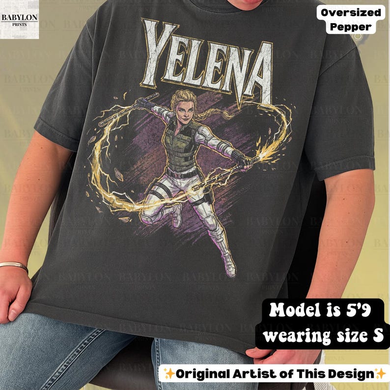 Oversized Yelena Belova Shirt: Marvel Thunderbolts Sweatshirt, Avengers ...