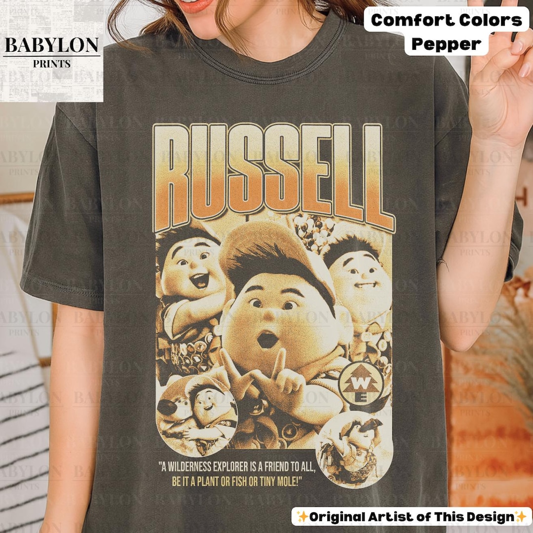 Vintage Disney Russel Shirt: up Shirt, Disneyland Shirt, Disney Shirt ...
