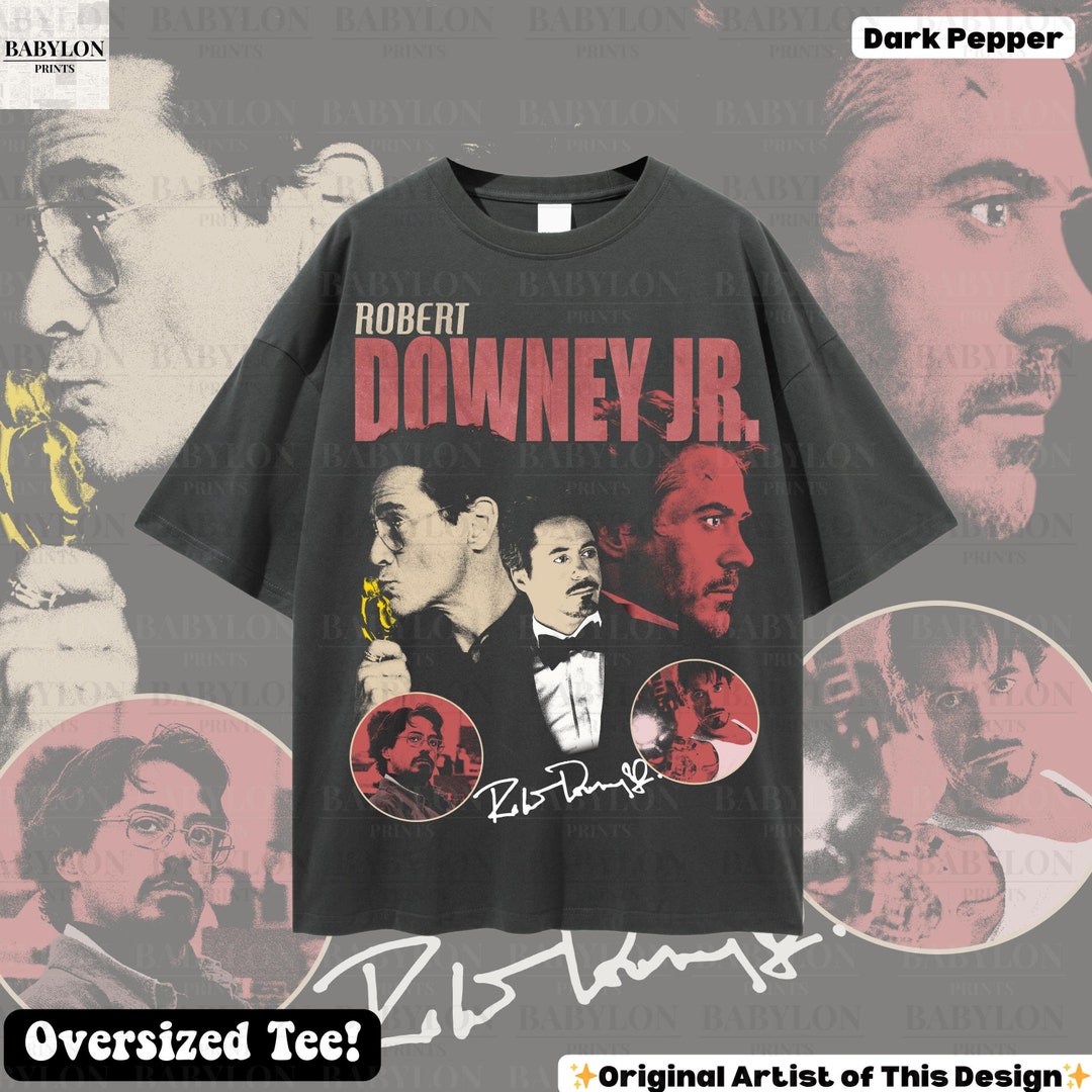 Oversized Robert Downey Jr Shirt Vintage RDJ Actor Homage T-shirt Retro ...