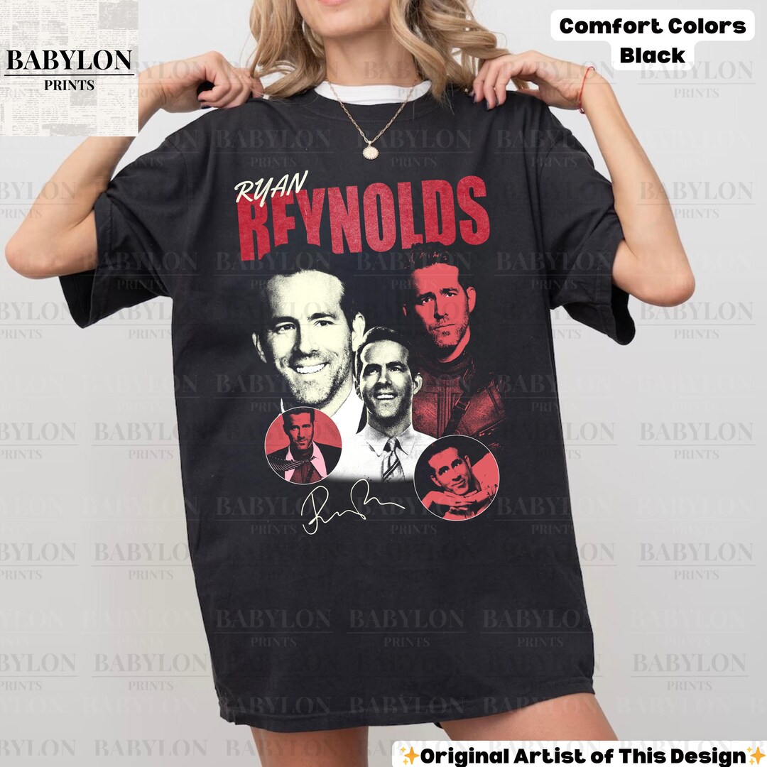 Ryan Reynolds T Shirt, Ryan Reynolds Fan Tees, Ryan Reynolds Homage ...
