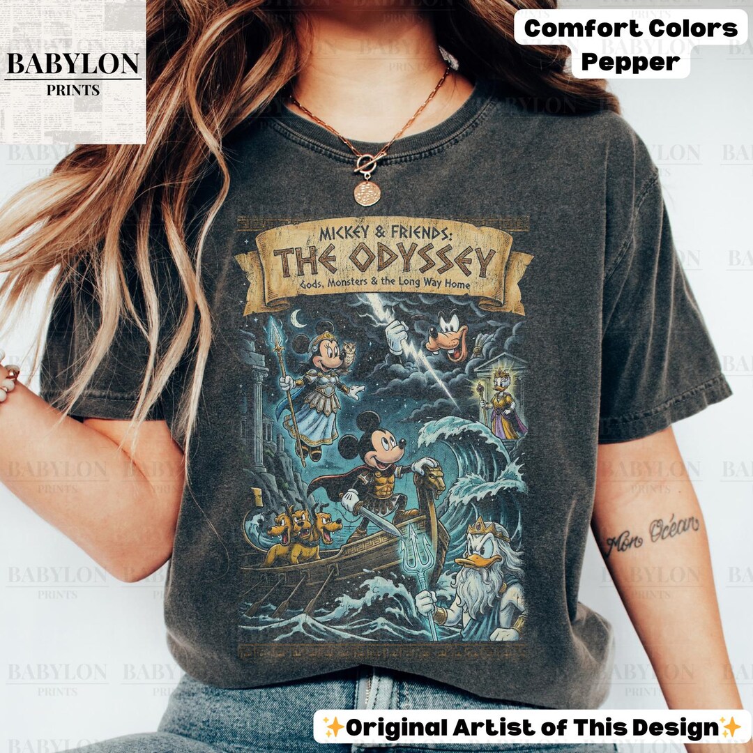 Mickey and Friends Odyssey Shirt: Greek Mythology Disney Tee, Vintage ...