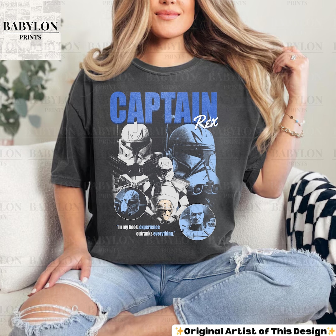 Star Wars Captain Rex T Shirt, Star Wars Shirt, the Clone Wars, Clone ...