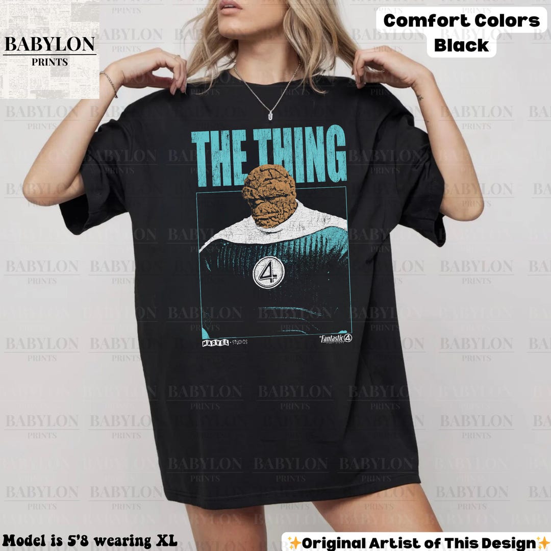Vintage the Thing Shirt Fantastic Four T Shirt Ben Grimm First Steps ...