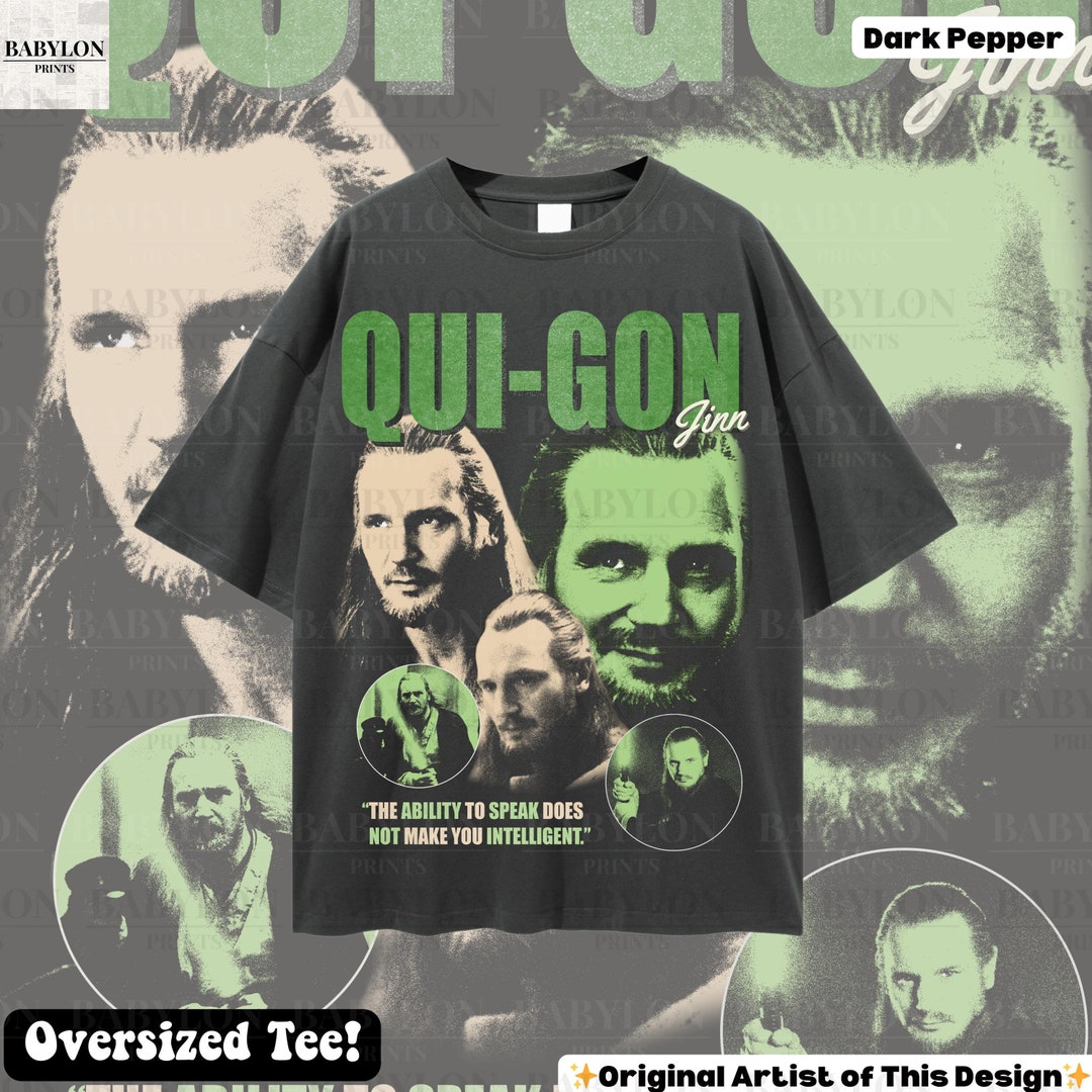 Oversized Star Wars Qui-gon Jinn T-shirt, Qui-gon Jinn Sweatshirt, Star ...