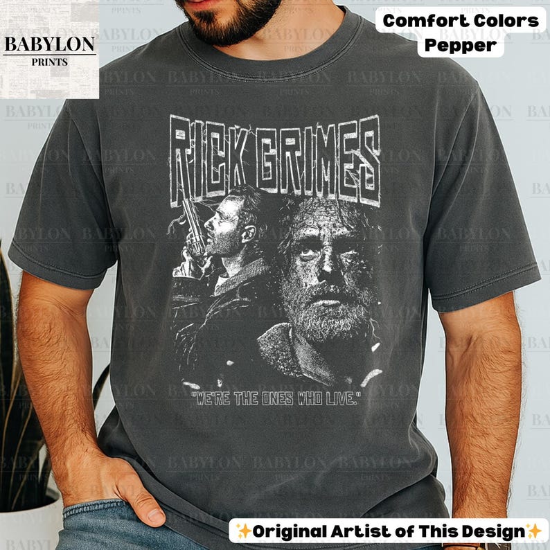 The Walking Dead Rick Grimes T Shirt the Walking Dead Gift TWD Shirt ...
