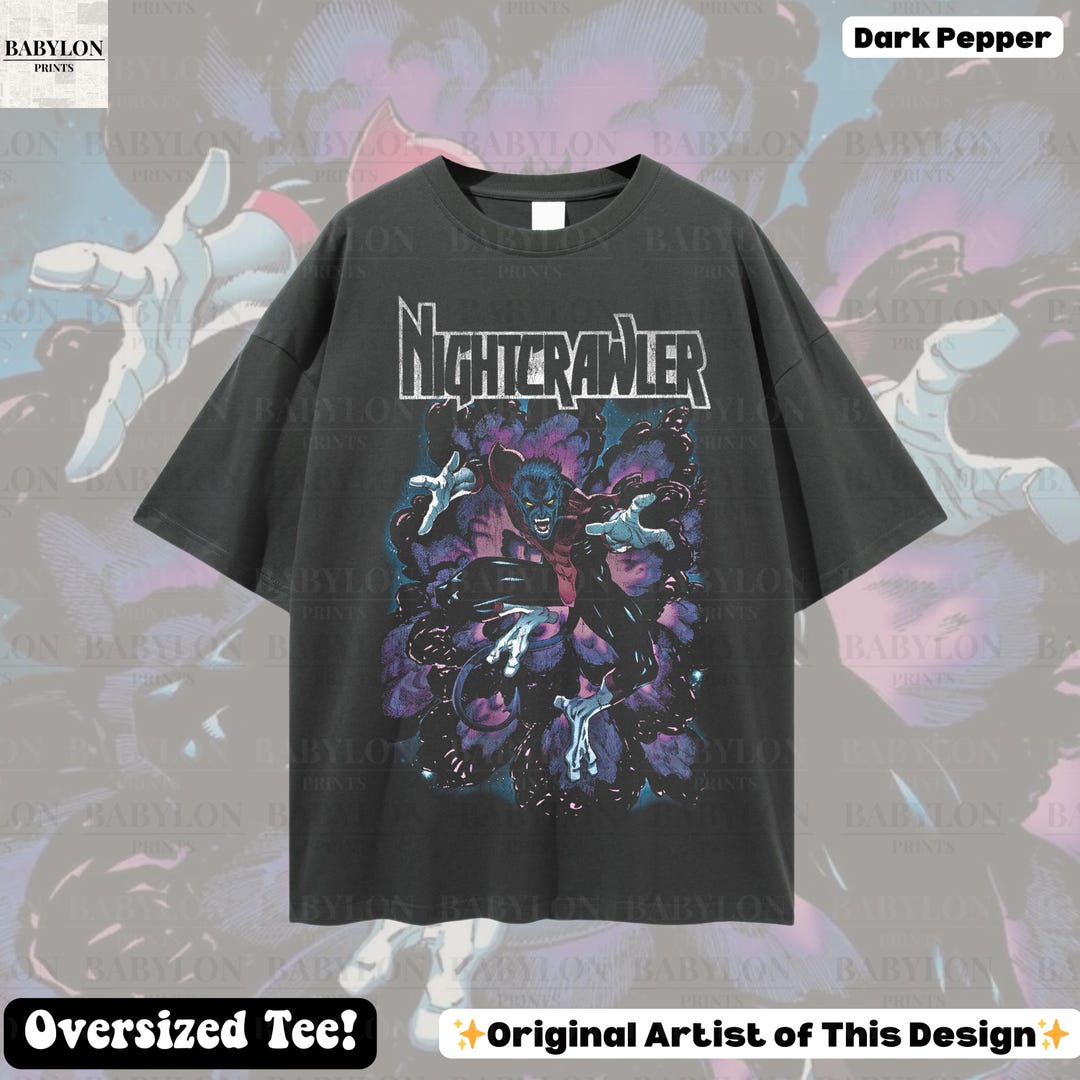 Oversized Nightcrawler X-men Shirt, Vintage Marvel Tee Marvel Comic ...