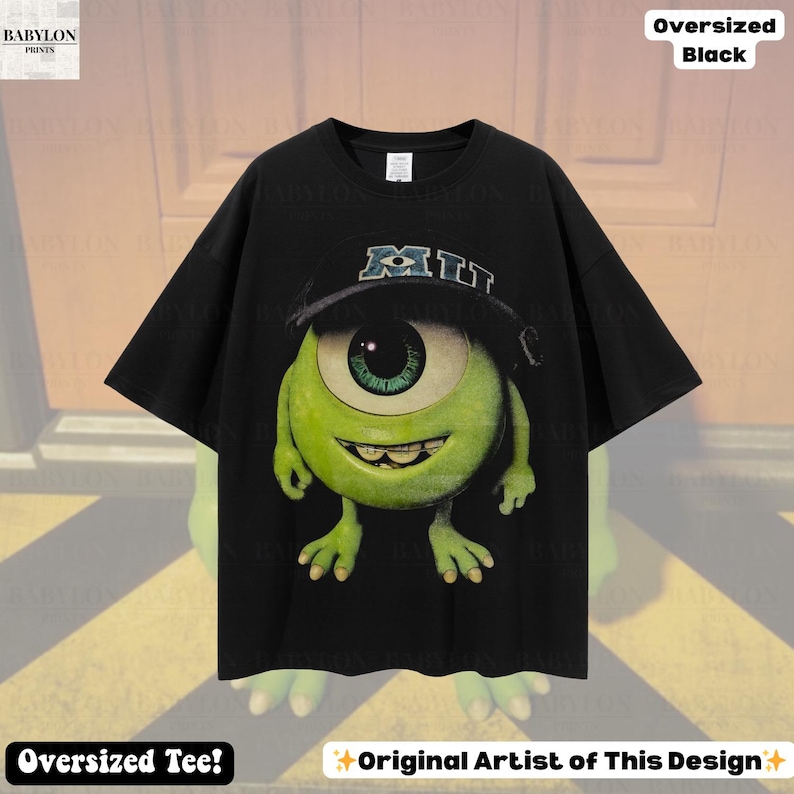 Oversized Disney Mike Wazowski Monsters Inc Shirt: Funny Disney Shirt ...