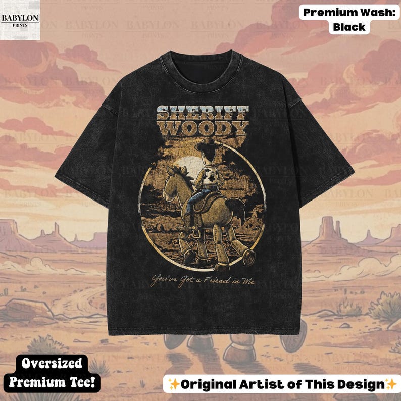 Oversized Toy Story Woody Shirt: Sheriff Woody Bullseye Disney Hoodie ...