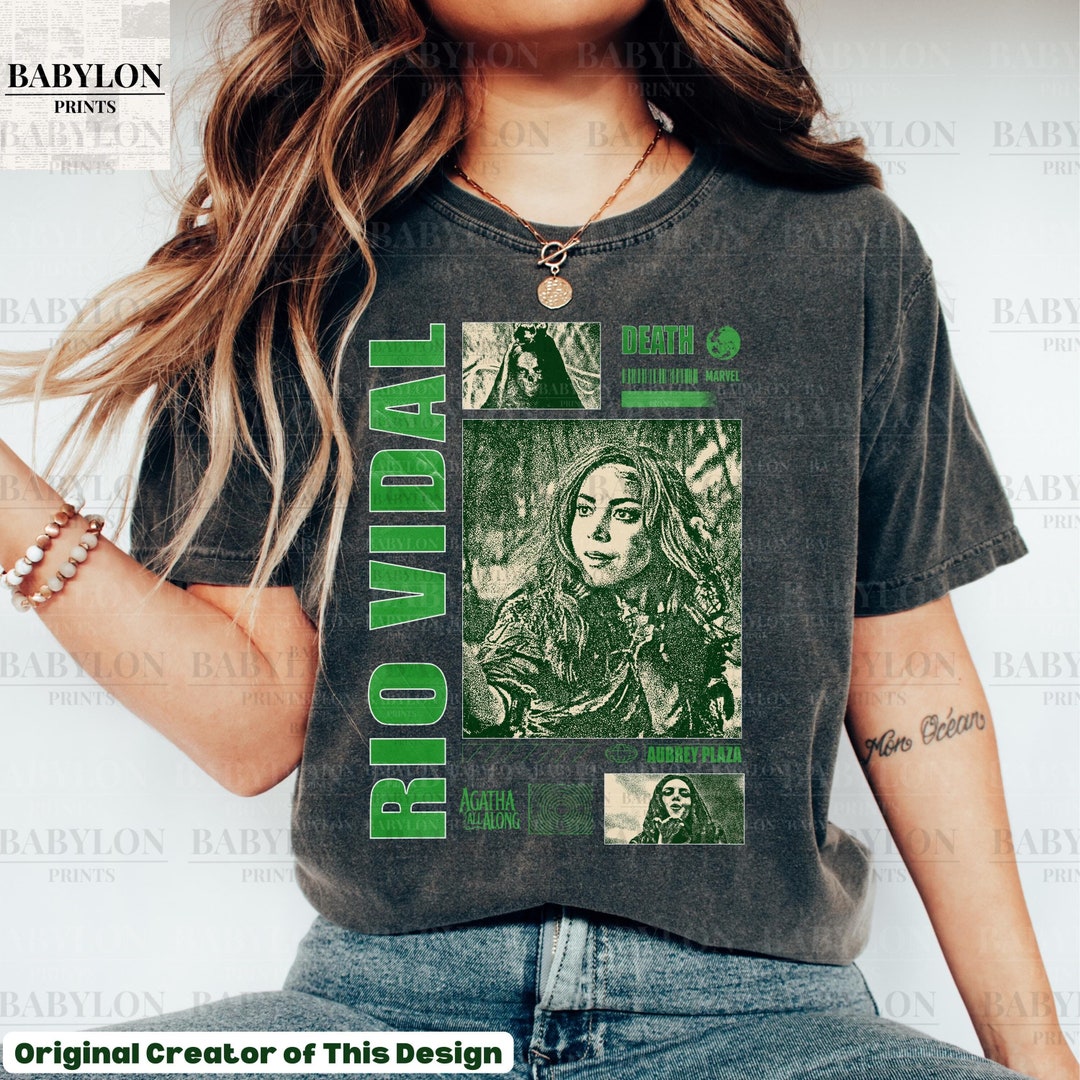 Rio Vidal Death Vintage T-shirt | Aubrey Plaza Shirt Green Witch Shirt ...