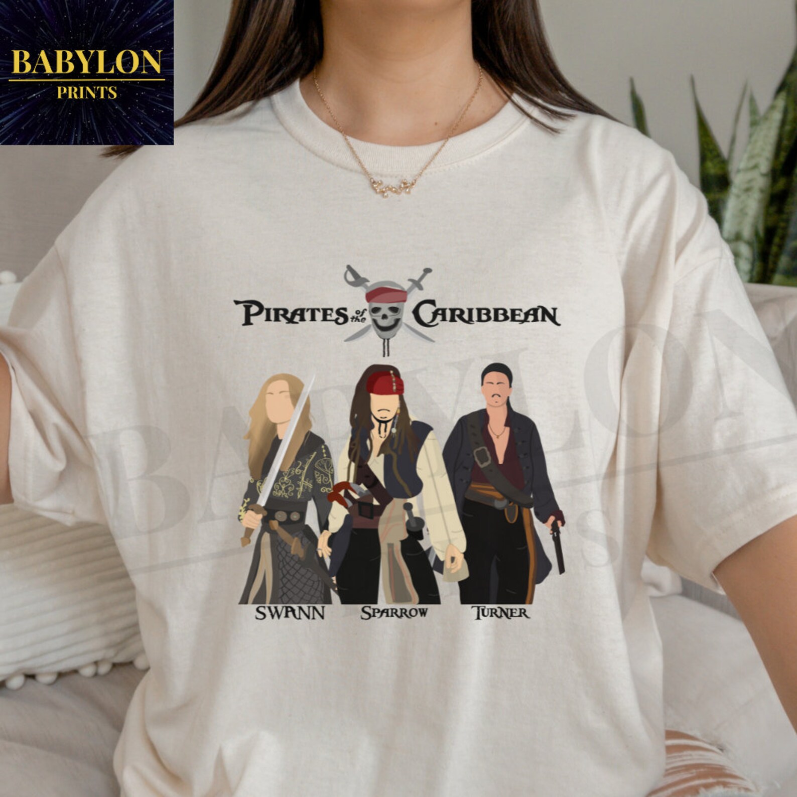 Pirates of the Caribbean Shirt Jack Sparrow, Will Turner, Elizabeth ...