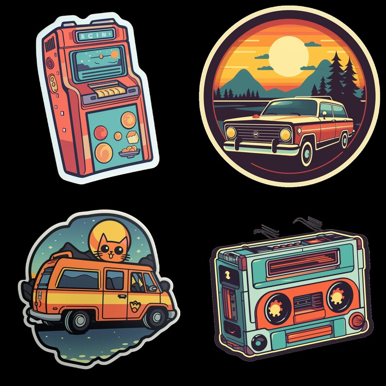 Rewind to the 80s With This Collection of 20 Retro Stickers for Laptops ...