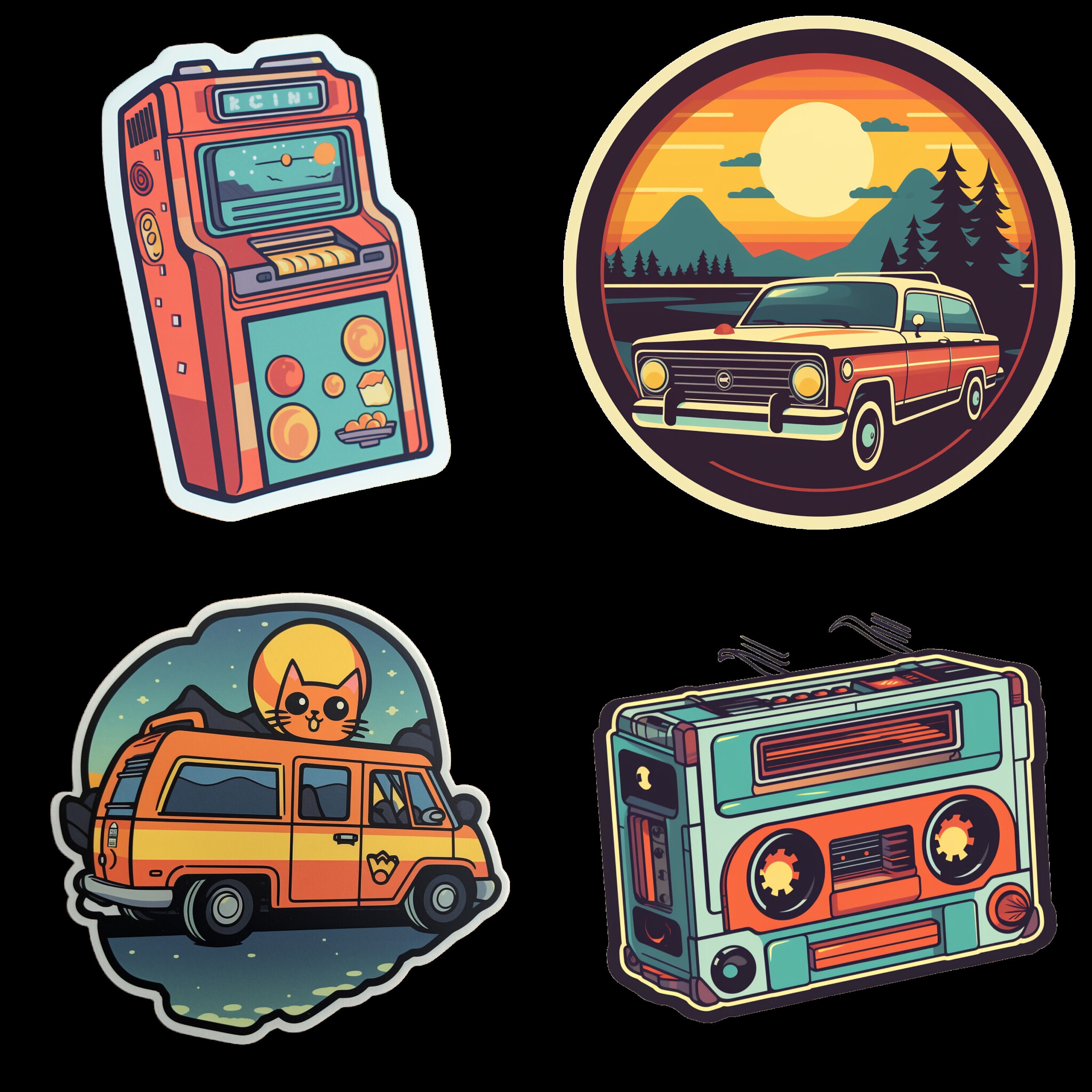 Rewind to the 80s With This Collection of 20 Retro Stickers for Laptops ...