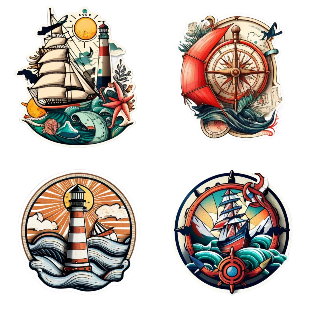 Set Sail With Our Nautical Stickers and Decals - Etsy