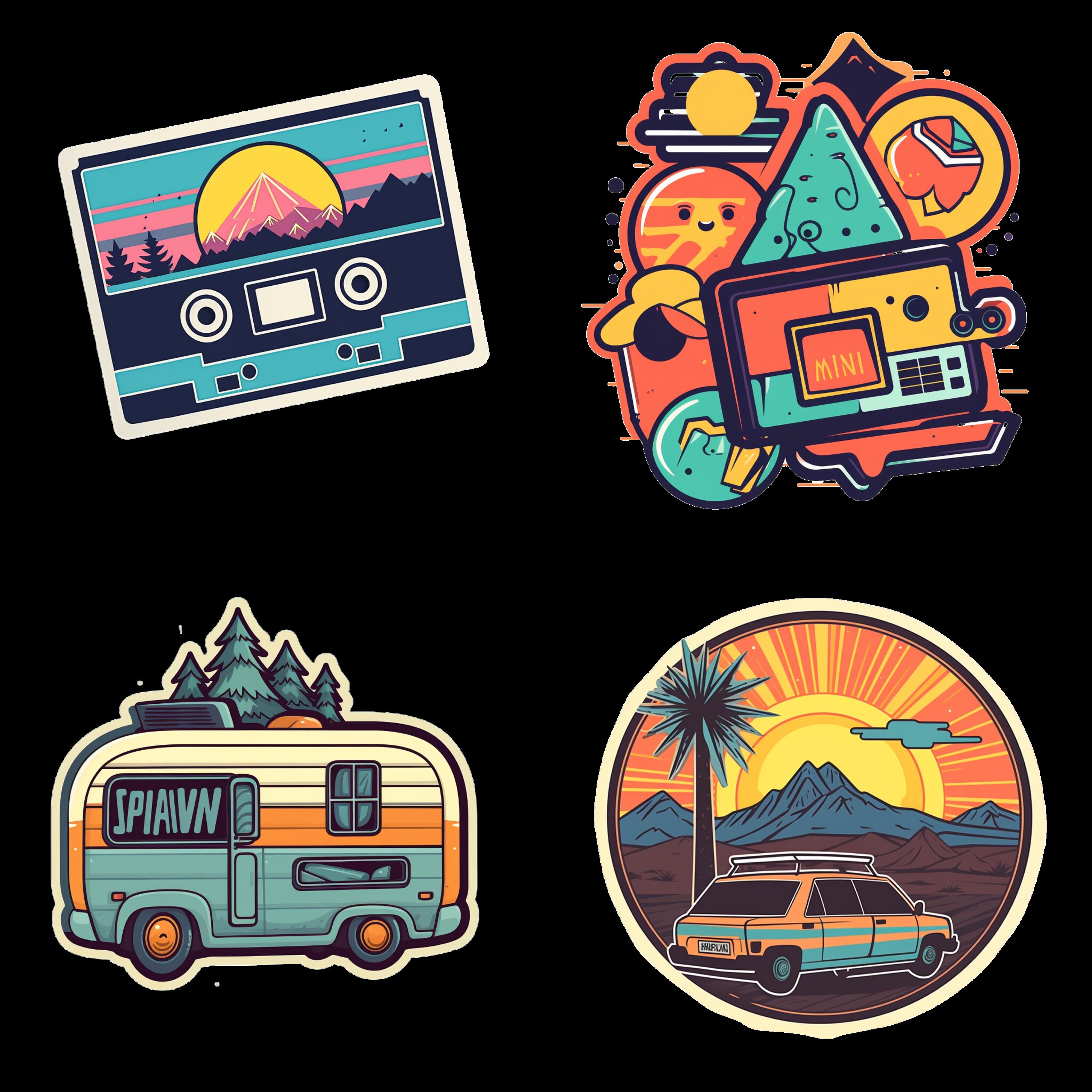 Rewind to the 80s With This Collection of 20 Retro Stickers for Laptops ...