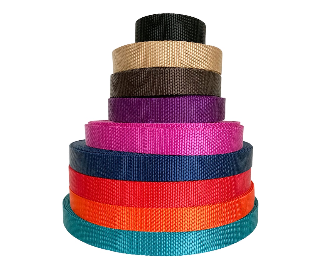 1 Inch Nylon Webbing by the Yard - 1 Inch Heavyweight Webbing - Dog ...