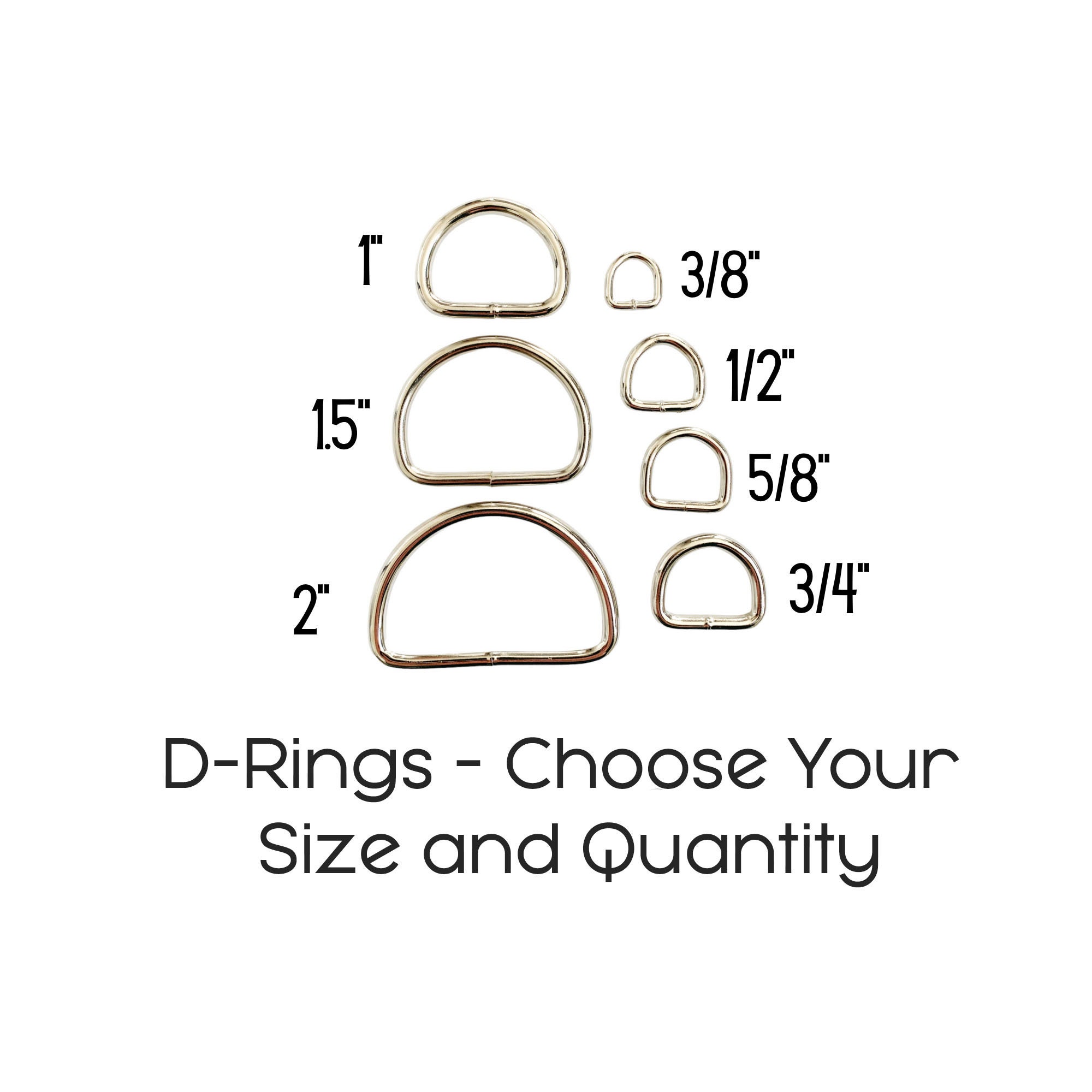 Metal Welded D-ring, Dog Collar Supply, Bag Making Supply, Purse Supply ...