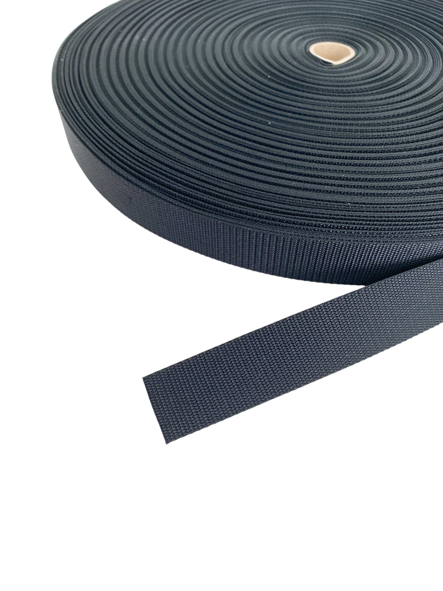 1 Inch (25mm) Black Lightweight Nylon Webbing / 0629 Webbing / Dog ...