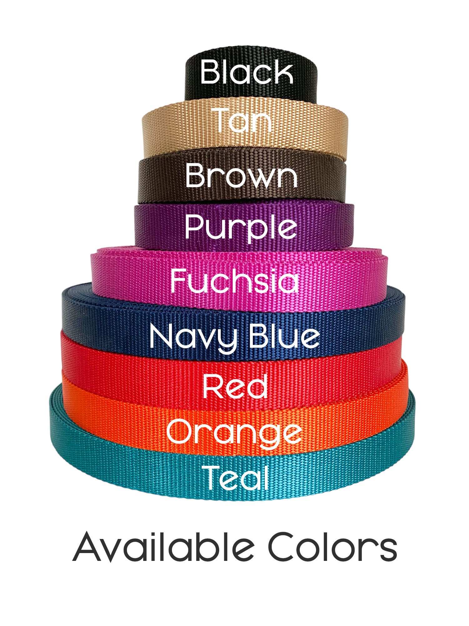 1 Inch Nylon Webbing by the Yard - 1 Inch Heavyweight Webbing - Dog ...