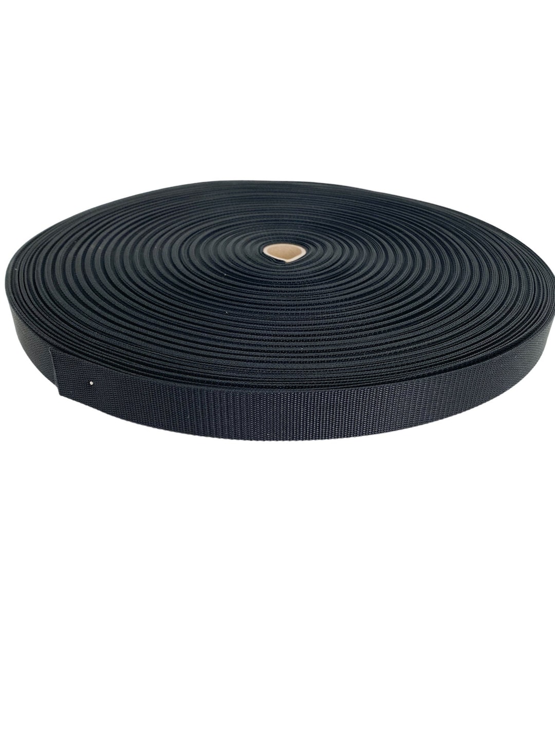1 Inch (25mm) Black Lightweight Nylon Webbing / 0629 Webbing / Dog ...