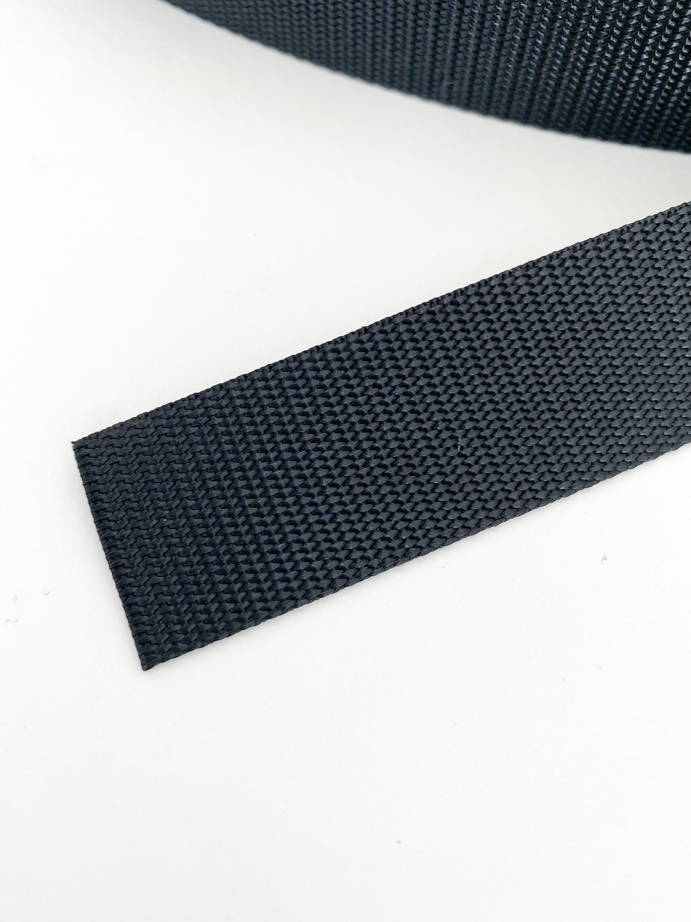 1 Inch (25mm) Black Lightweight Nylon Webbing / 0629 Webbing / Dog ...