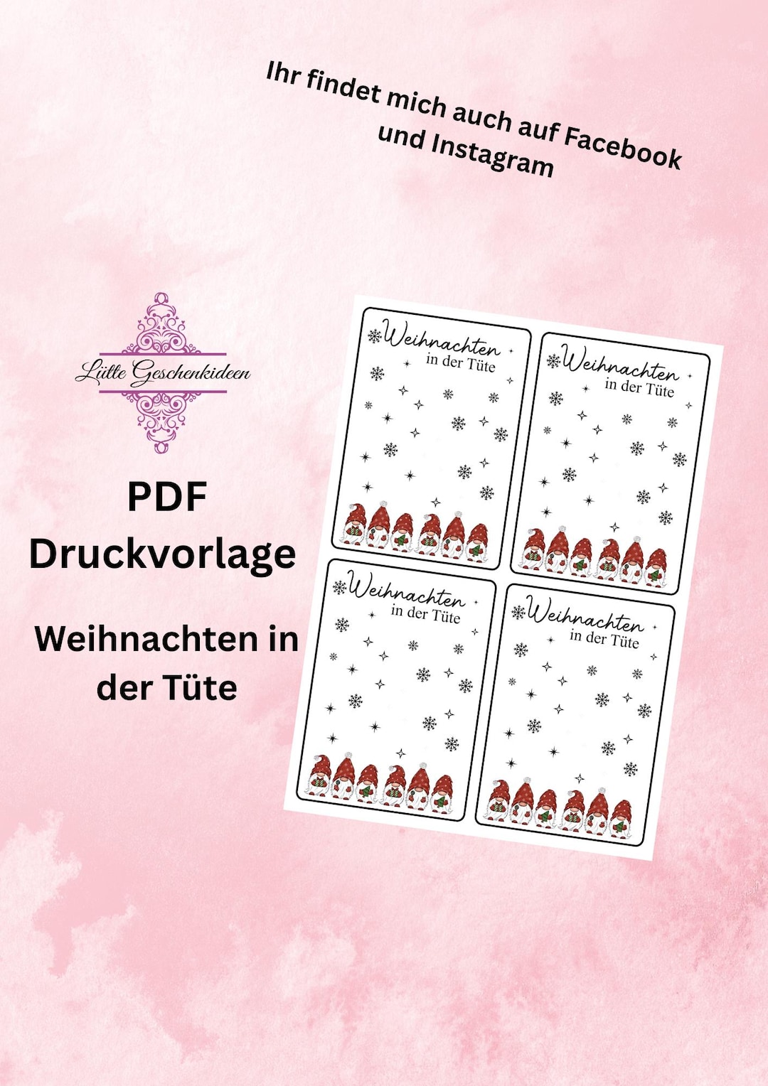 Printable Template - File - Gift Card - Lucky Charm - PDF Template for ...