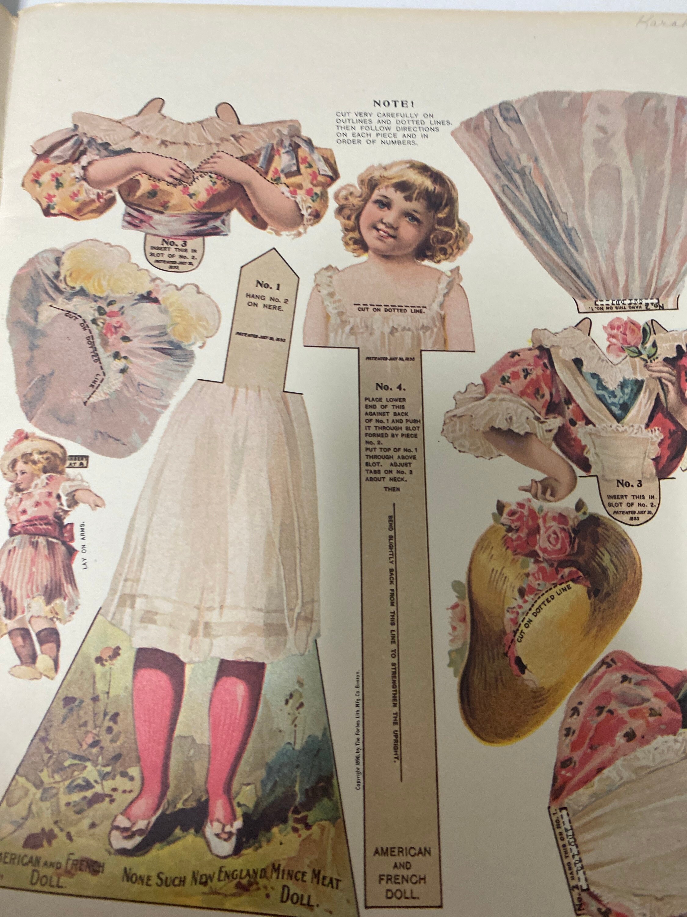 Antique Advertising Paper Dolls in Full Color, Uncut Complete by ...