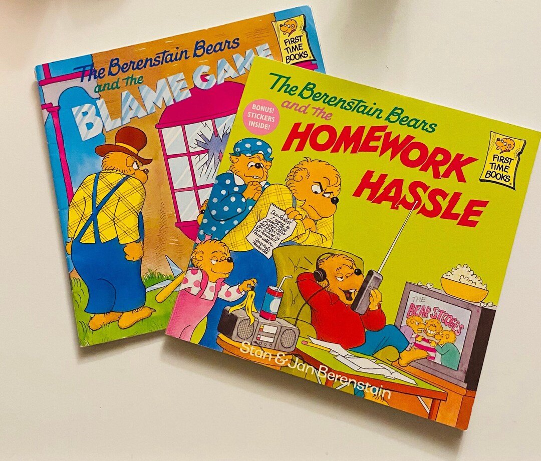 Vintage Berenstain Bears Books: Homework Hassle & Blame Game W ...