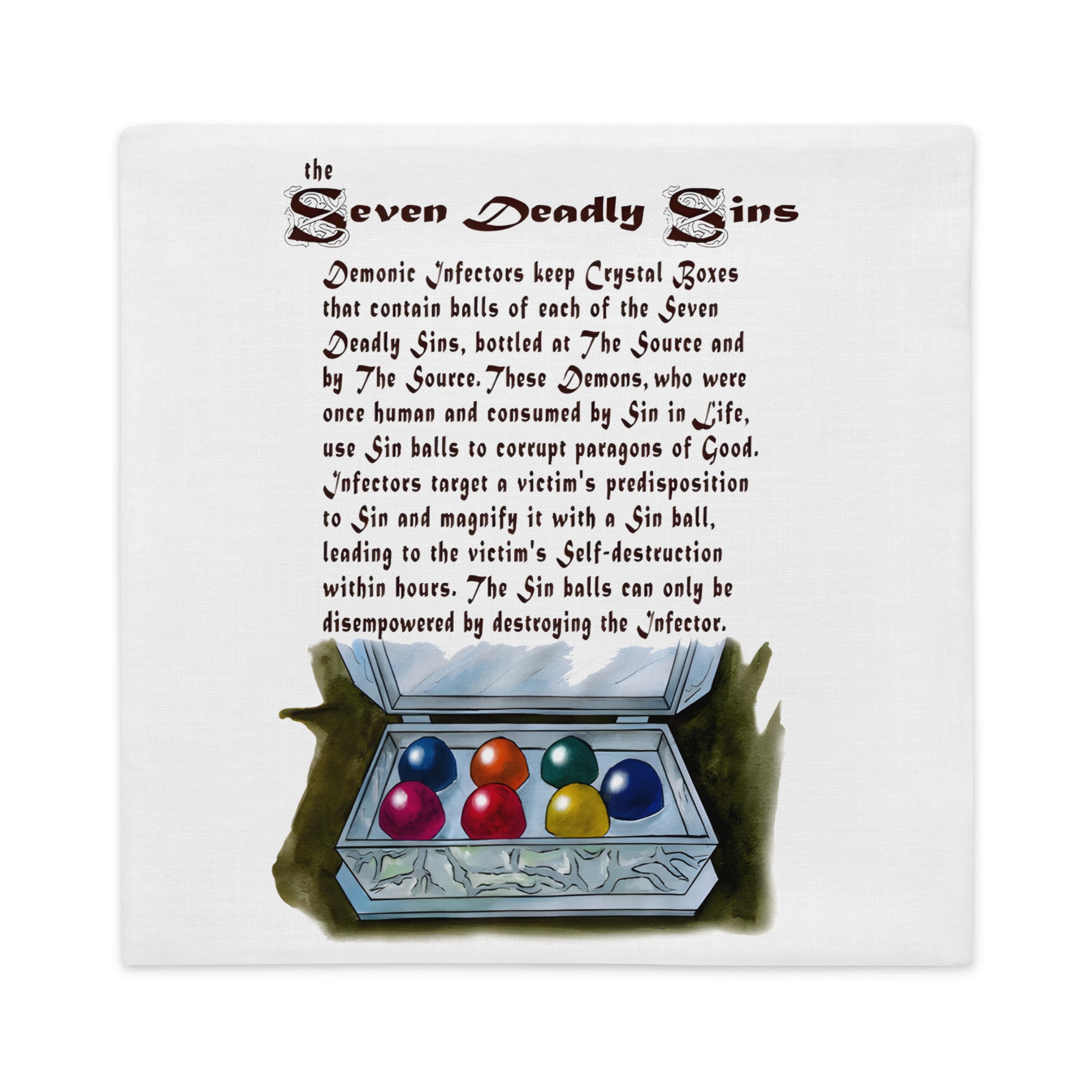 Charmed Single-sided 7 Deadly Sins Pillow Case - Etsy