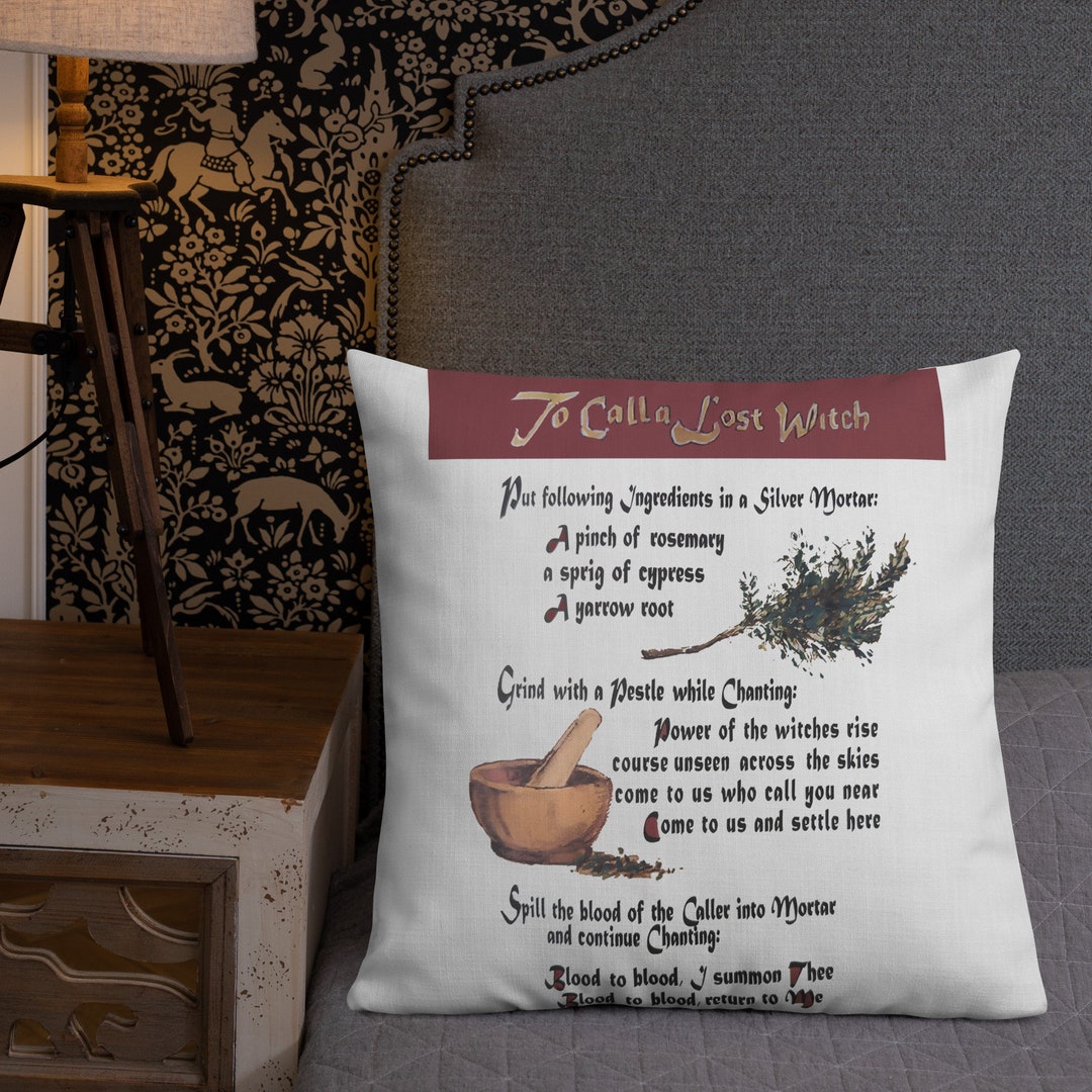 Charmed Cozy Vibes to Call A Lost Witch Spell Pillow, Book of Shadows ...