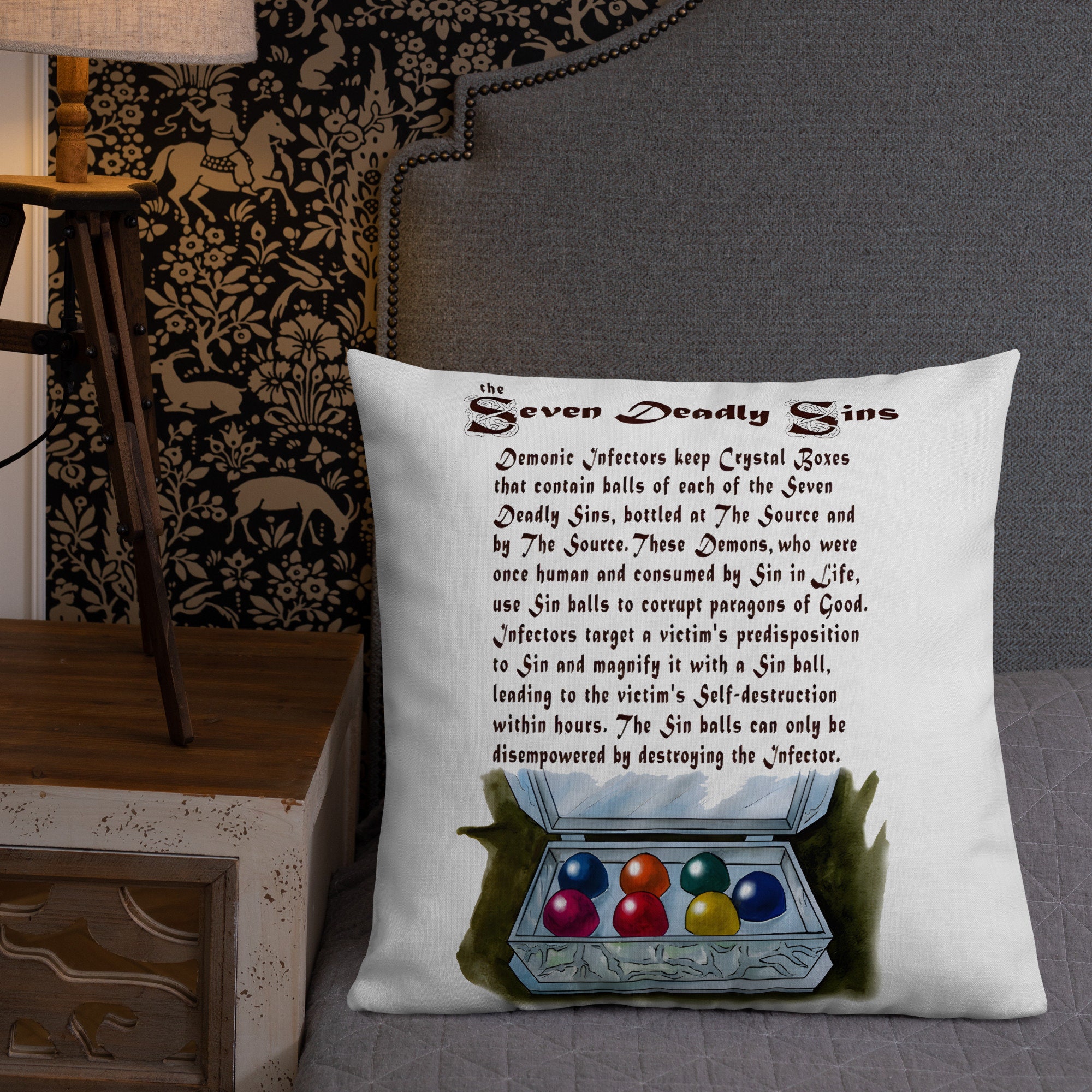 Charmed Double-sided 7 Deadly Sins Pillow, Cozy Vibes - Etsy