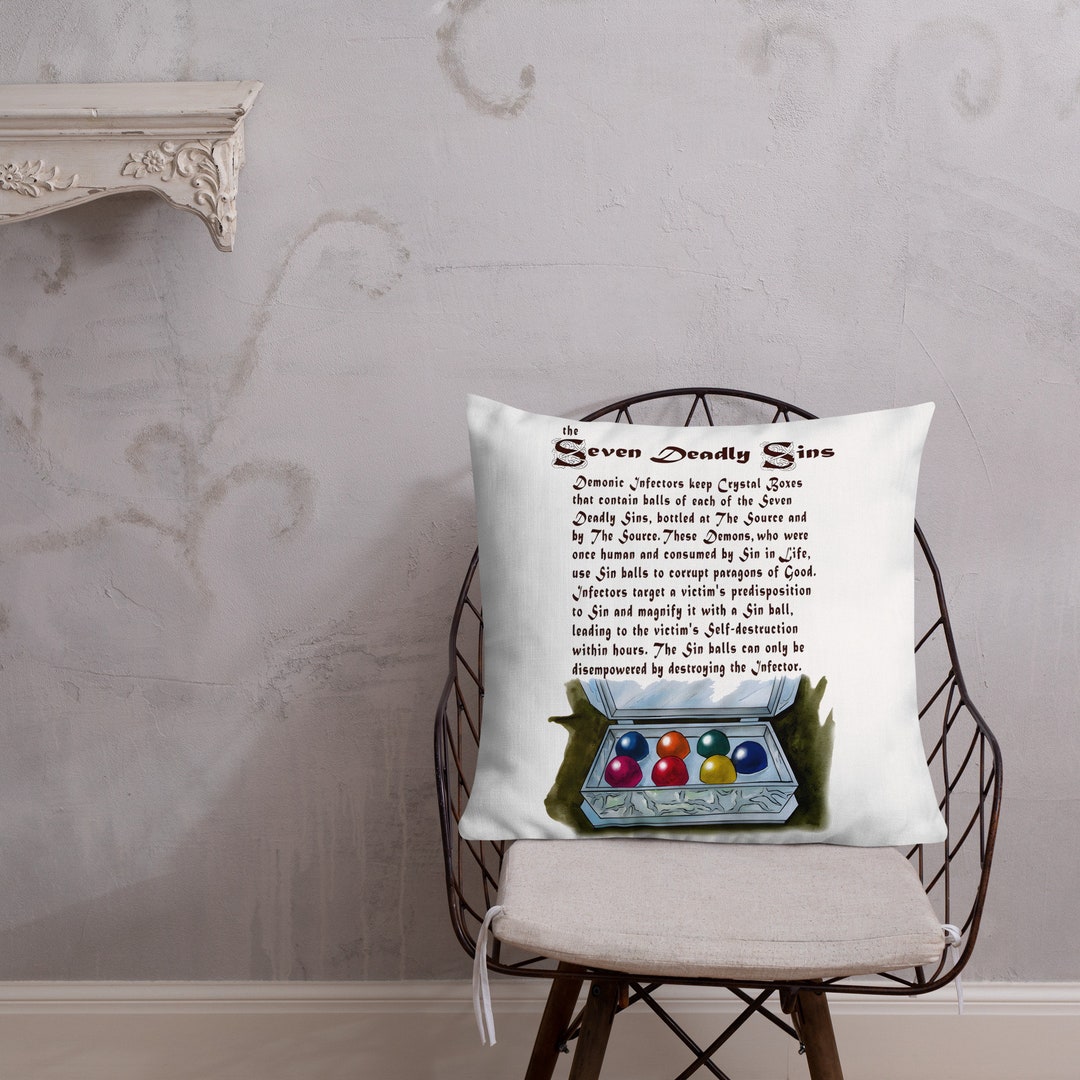 Charmed Double-sided 7 Deadly Sins Pillow, Cozy Vibes - Etsy