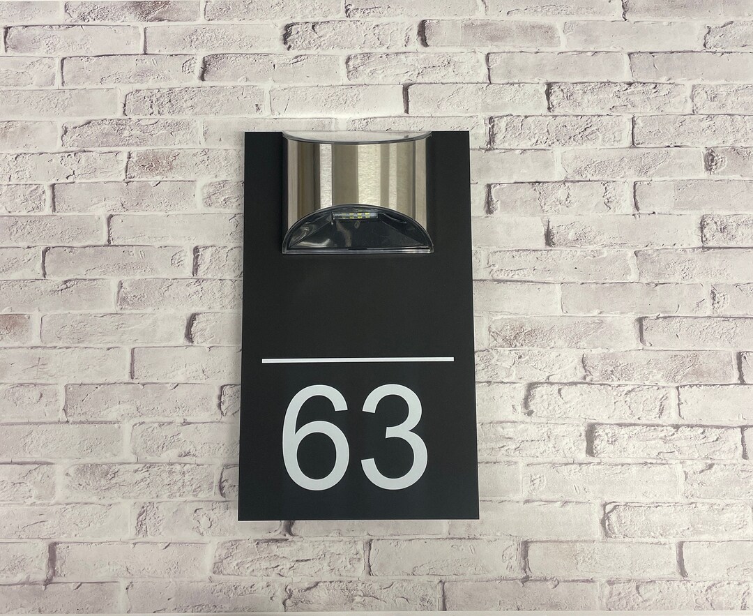 Solar House Sign LED Illuminated Contemporary Modern Door - Etsy UK