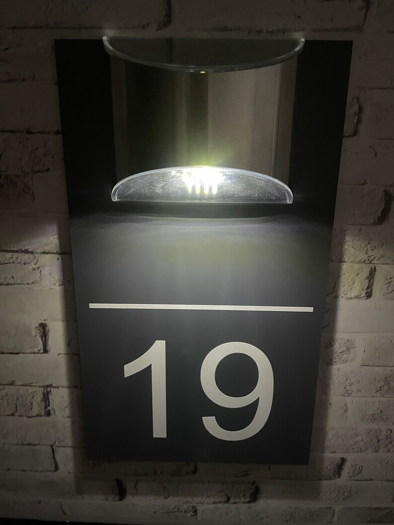 Solar House Sign LED Illuminated Contemporary Modern Door - Etsy UK