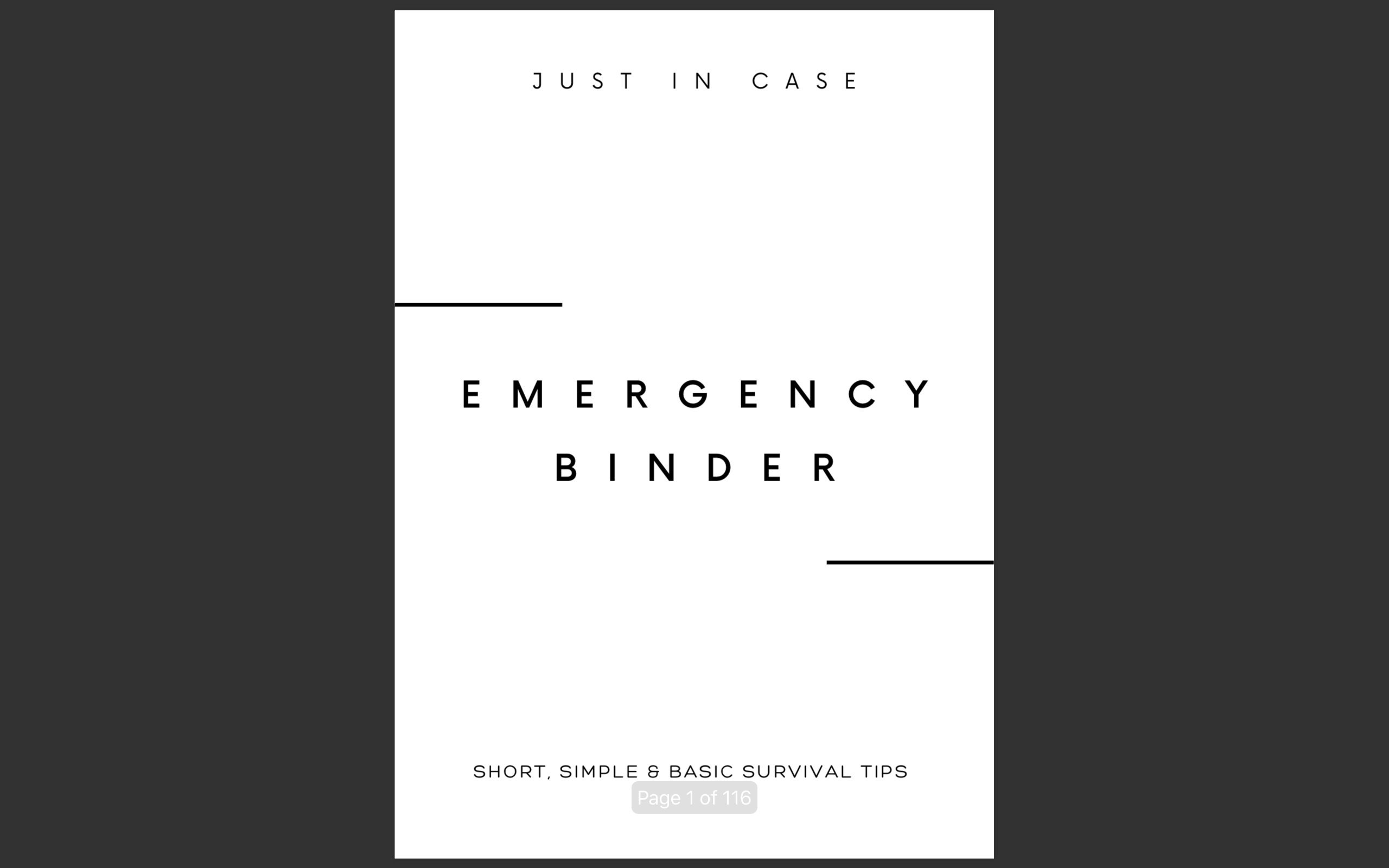 Digital Short & Simple Survival Tip Book | Just in Case Survival Binder ...