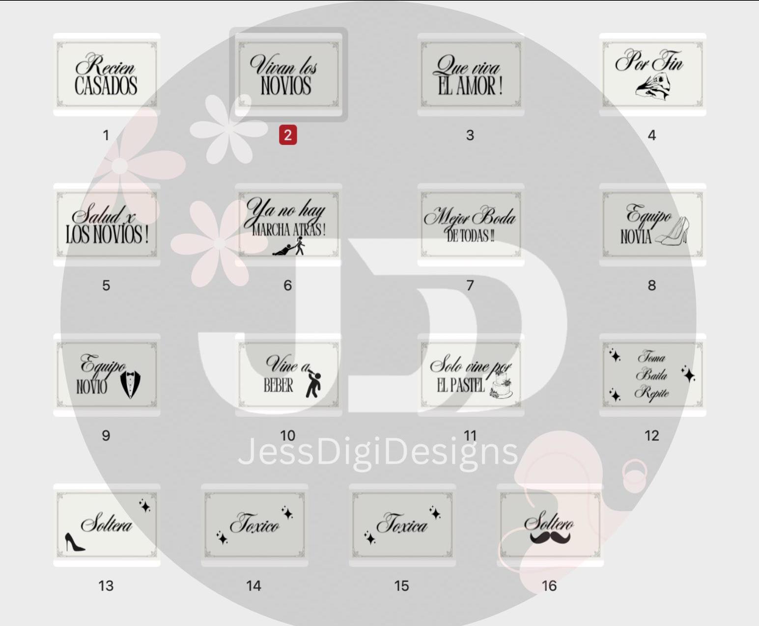 Digital Download Photo Booth Prop Signs and Decorations in Spanish ...