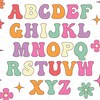 Retro Love Alphabet Set - PNG Retro Letters, SVG Retro Letters ...