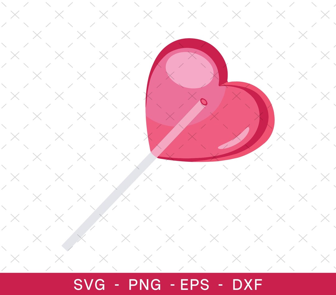 Heart Lollipops SVG, Valentine's Day Cut Files, Hearts, Candy SVG ...