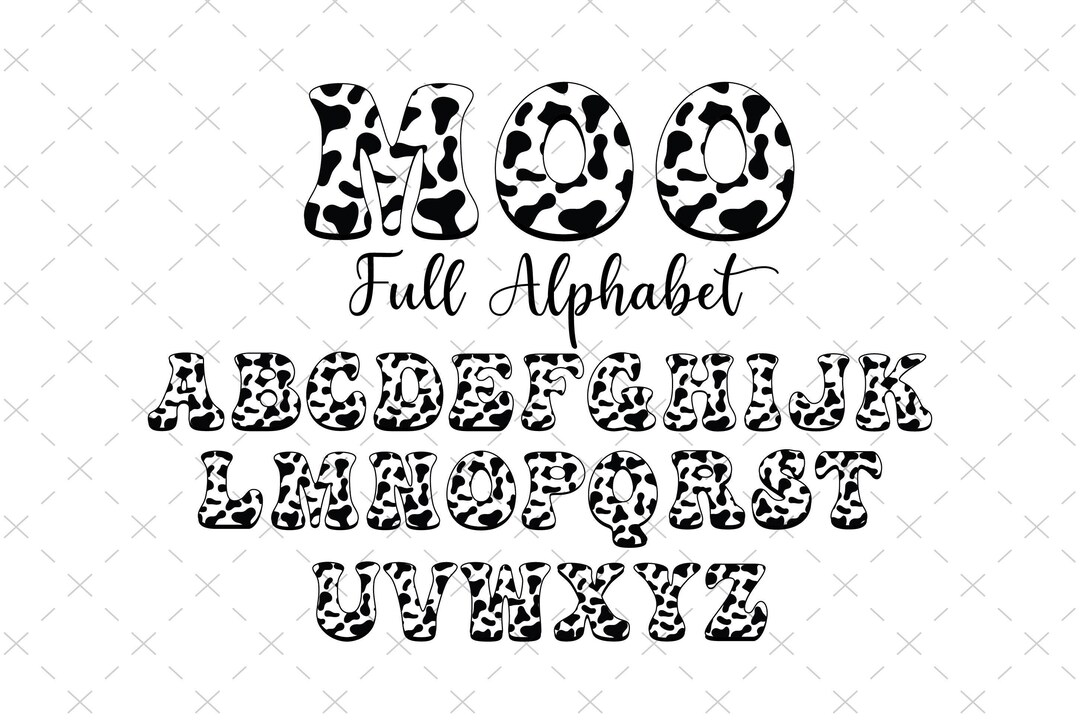 Cow Font Png, Cow Skin Font, Cow Pattern Font, Cow Letters, Cow ...