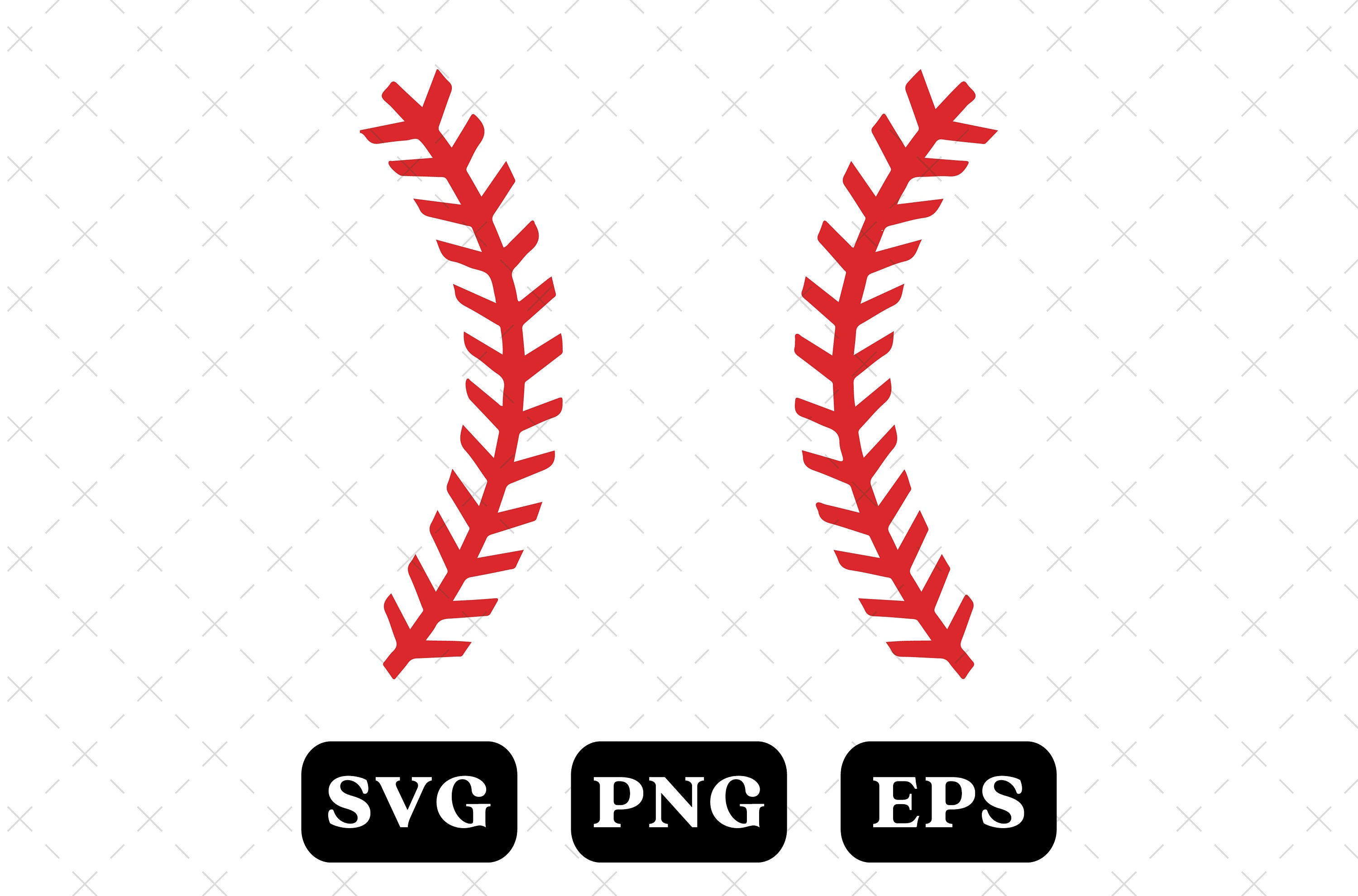 Baseball Stitches SVG, Softball Laces Cut File, Gameday Shirt (digital ...