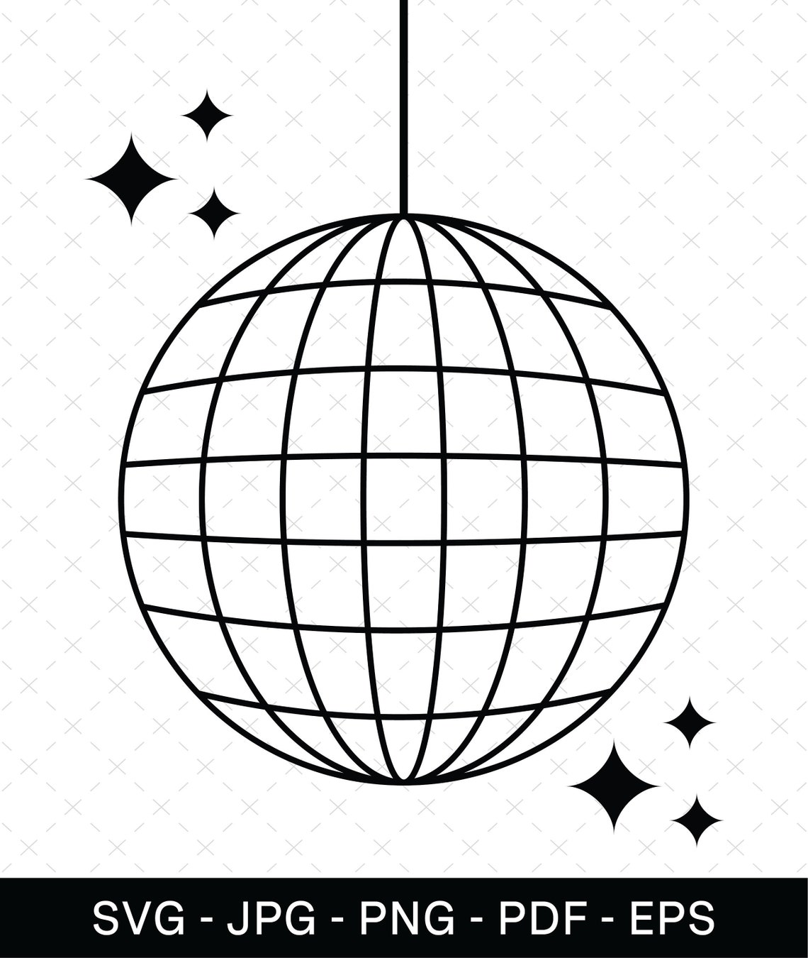Disco Ball SVG - Etsy