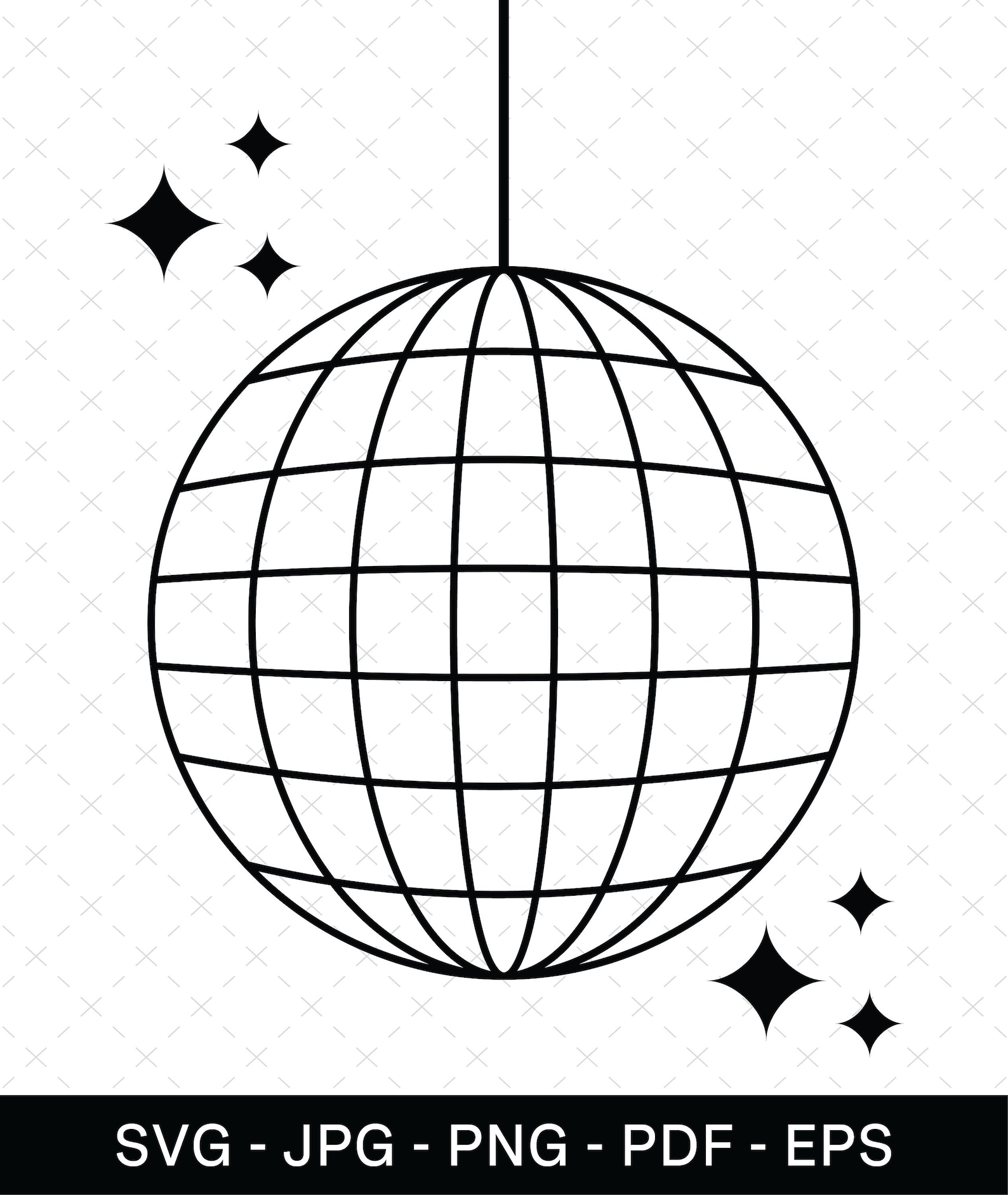 Disco Ball SVG - Etsy